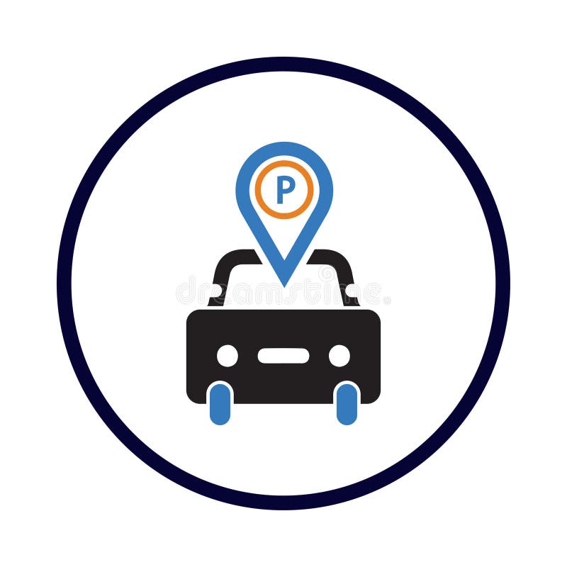 Car, Location, Pin, Car Parking Location Pin Icon Stock Vector ...