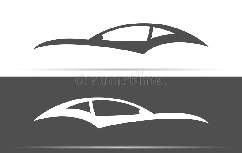 Car Logo Abstract Lines. Auto Electric Sportcar Silhouette. Vector ...