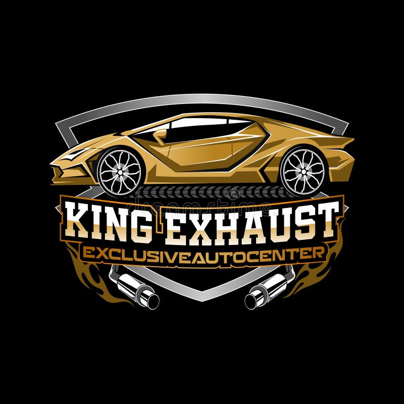 Car Exhaust Logo Design Illustration Vector Stock Vector - Illustration ...