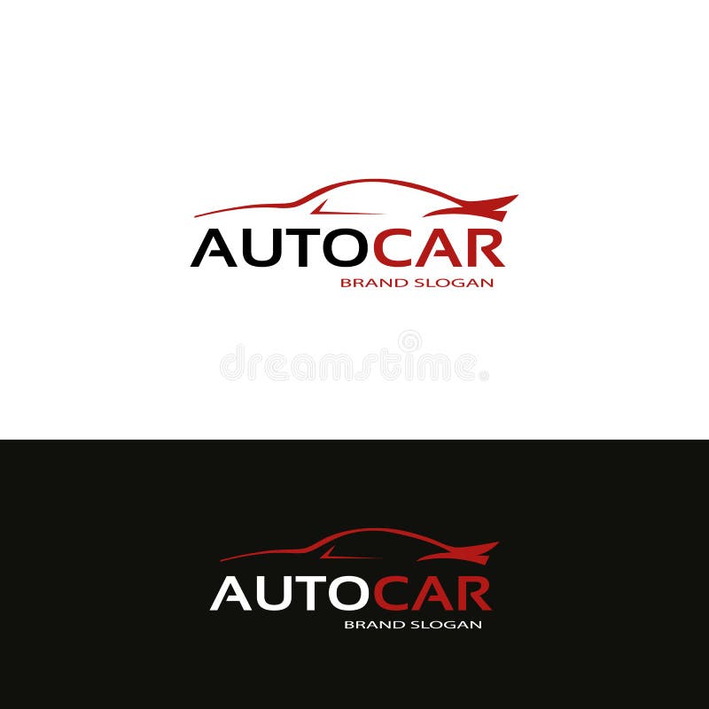 Car Logo Design. Car Outline Logo, Outline Elegant Car Sign Stock ...