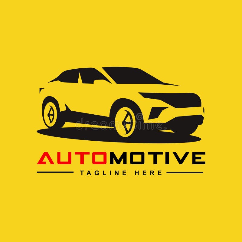 Car Logo Isolated Yellow Background Stock Illustration - Illustration ...