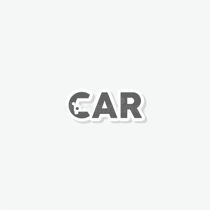Car Logo Sticker Isolated on Gray Background Stock Vector ...