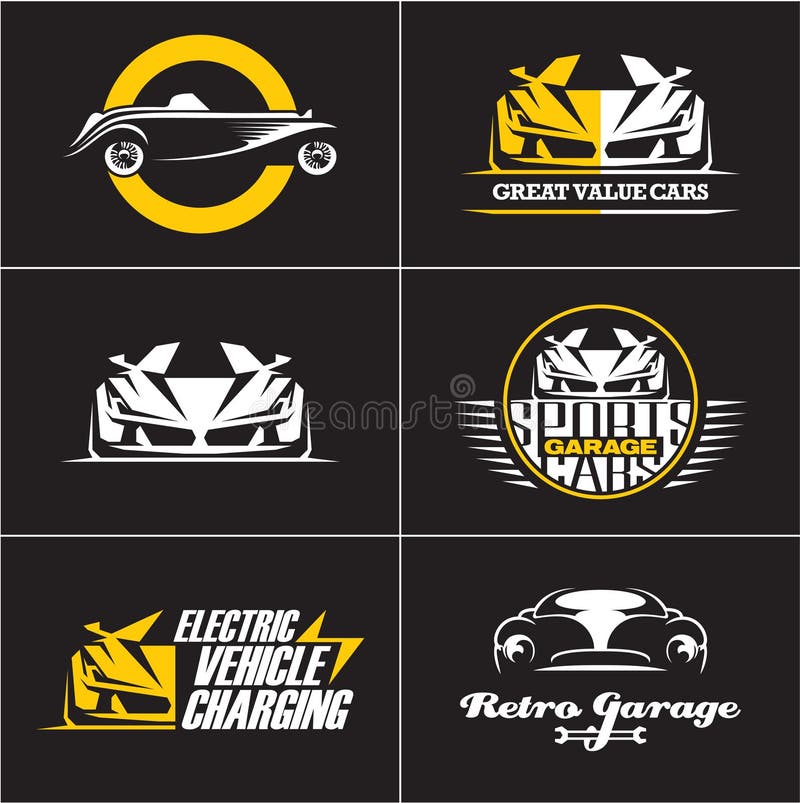Car logos and icons set stock vector. Illustration of badge - 109310629