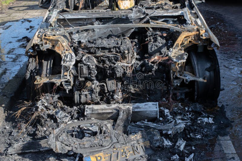 Car Lost by Fire at Amsterdam the Netherlands 8-3-2025 Editorial Stock ...