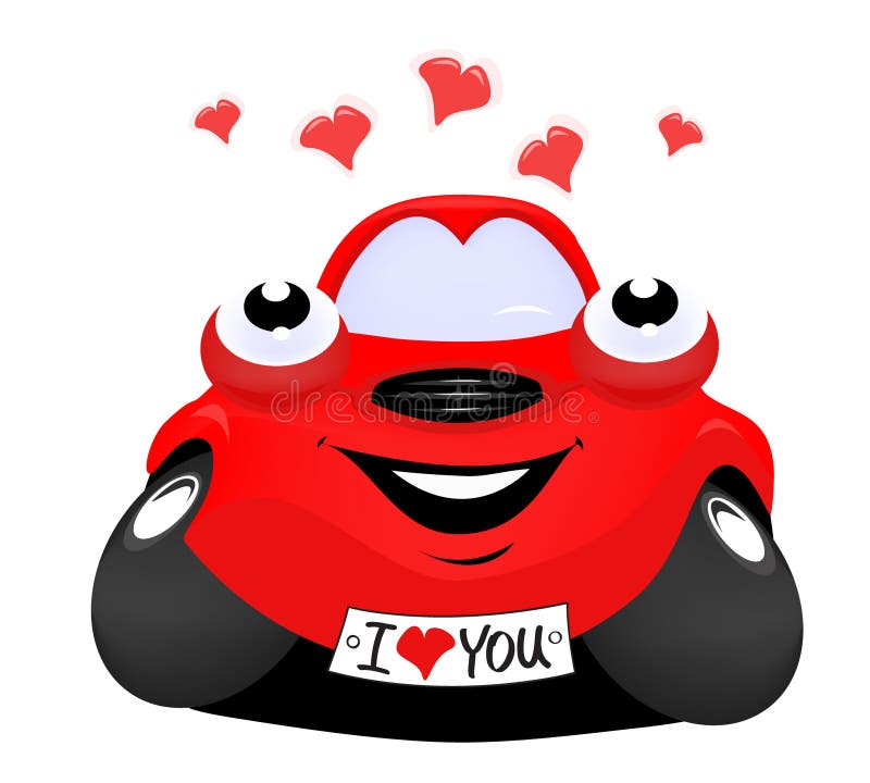 Car in love stock vector. Illustration of transport, automobile - 7696211