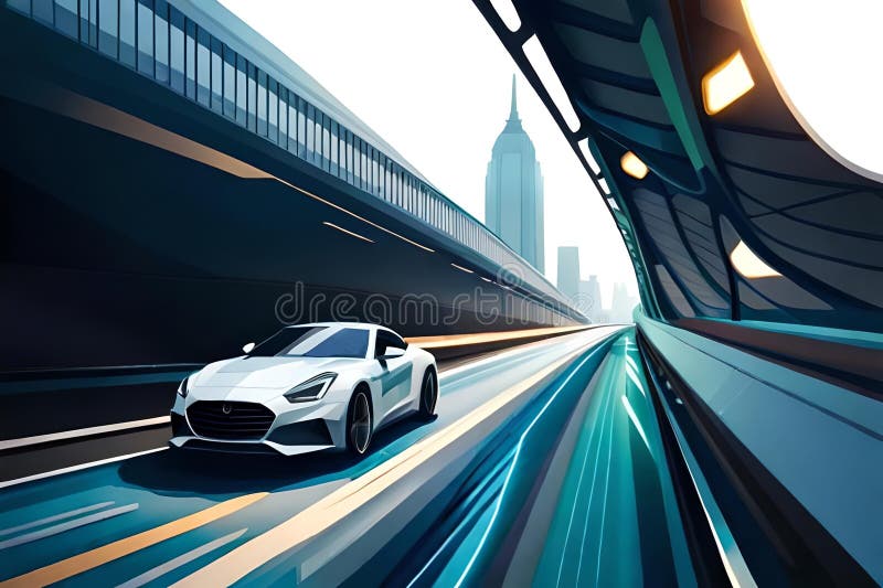 Car Low Polygon Watercolor GenerativeAI Stock Illustration ...