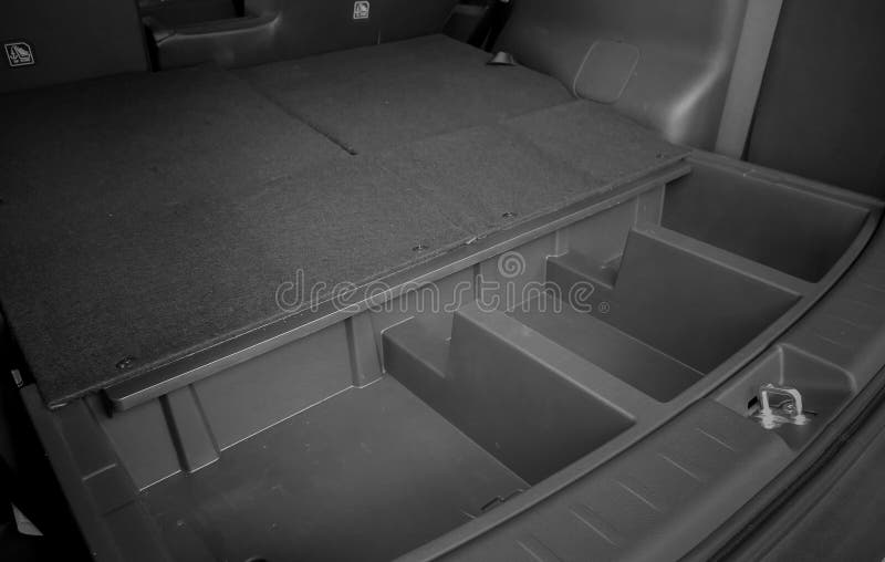 Car Luggage Compartment Tray on the Back of Car Stock Photo - Image of ...