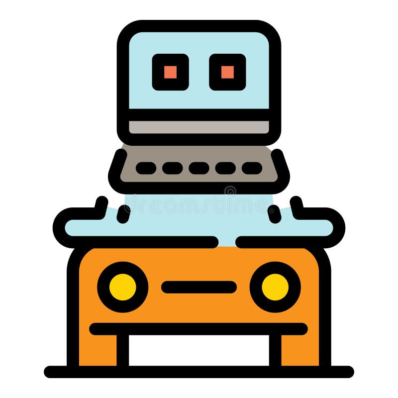 Car Luggage Icon Color Outline Vector Stock Vector - Illustration of ...