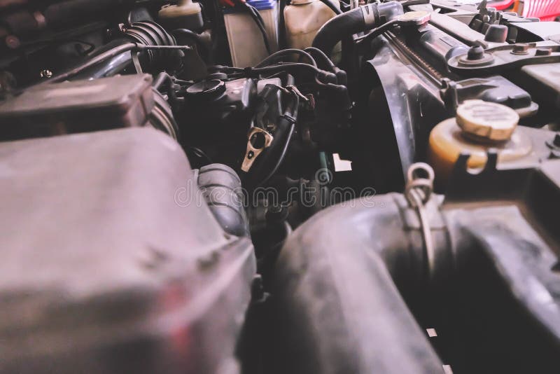 Car Machine Inside editorial image. Image of modern, enginebay - 97294060