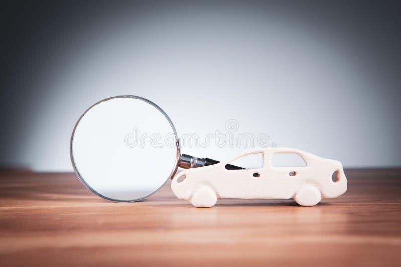 Car and Magnifying Glass. Car Search Stock Image - Image of design ...