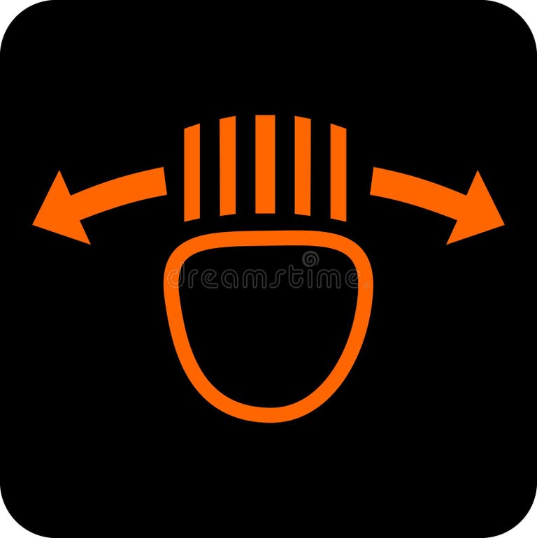 Car Main Beam Warning Sign Vector Stock Vector - Illustration of light ...