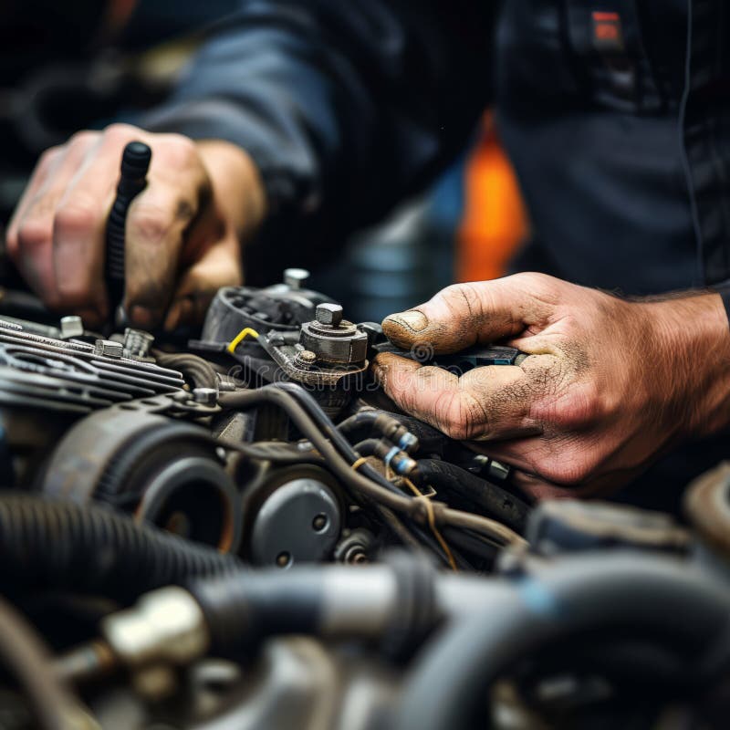 Car Maintenance. Engine Overhaul, Car Service Concept Stock Photo ...