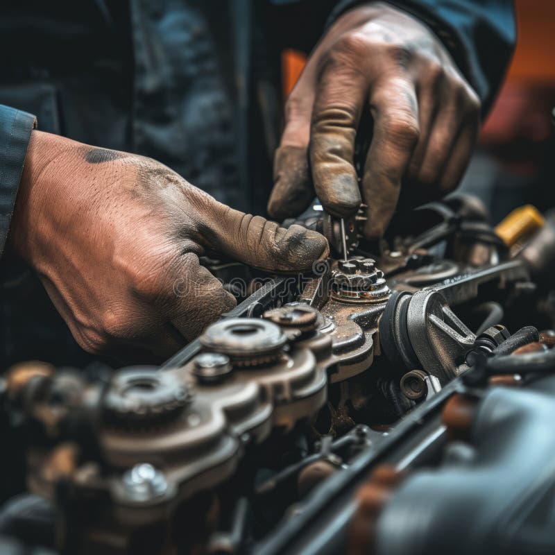 Car Maintenance. Engine Overhaul, Car Service Concept Stock Image ...