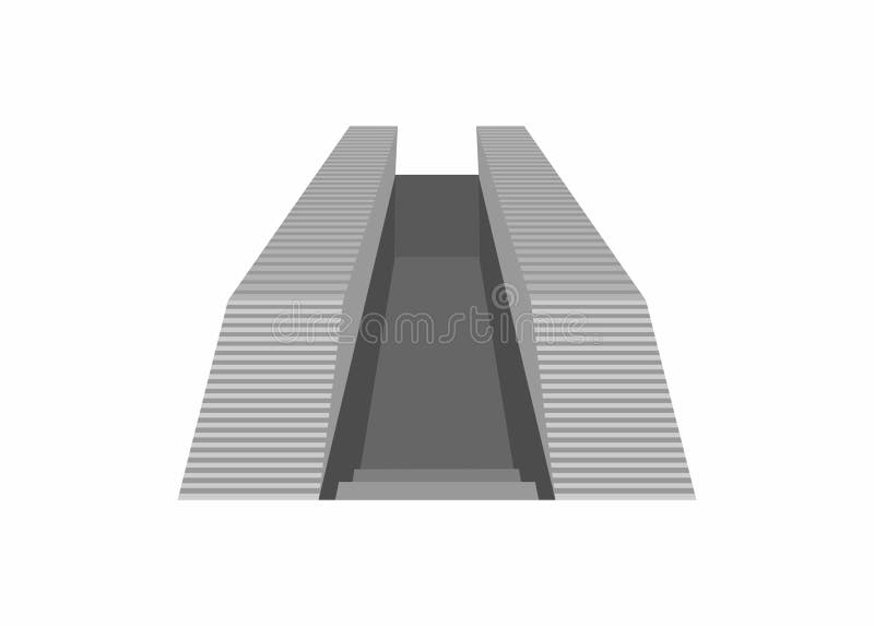 Car Maintenance Ramp. Simple Flat Illustration in Perspective View ...