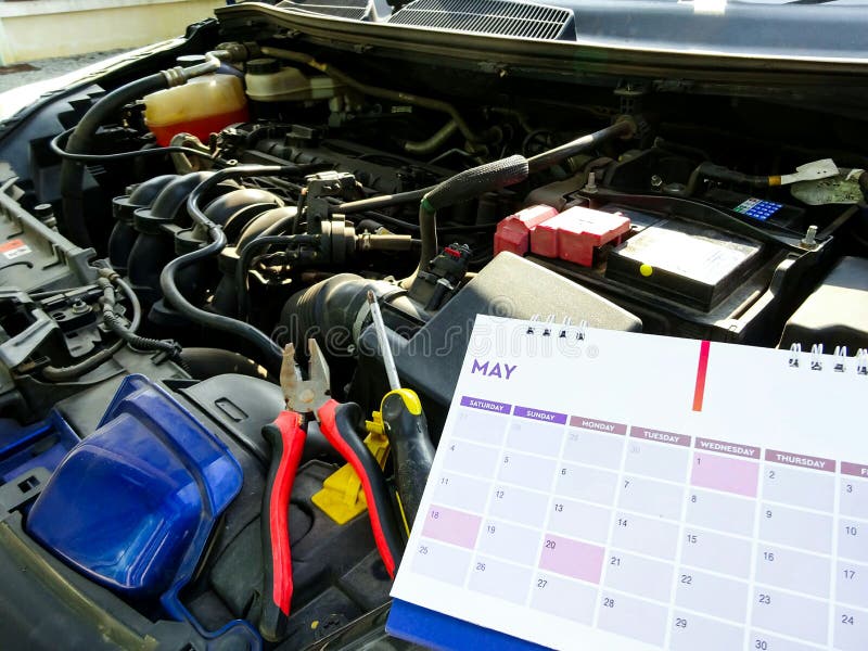 Car Maintenance Schedule or Appointment. Stock Photo - Image of ...