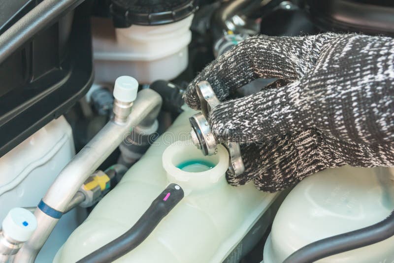 Car Mechanic Checking Fuel Injector System, Car Maintenance Service ...