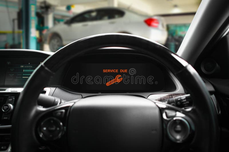 Car Maintenance Service Due , Messages Displayed on Car Instrument ...