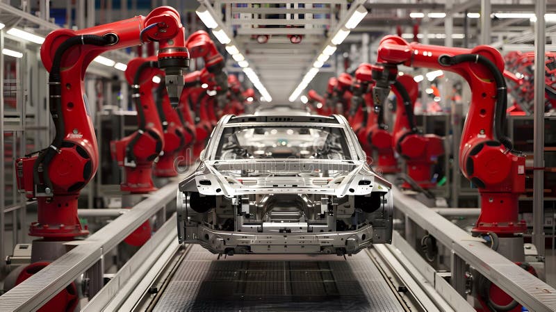 Car Manufacturing Factory stock image. Image of modern - 319663981