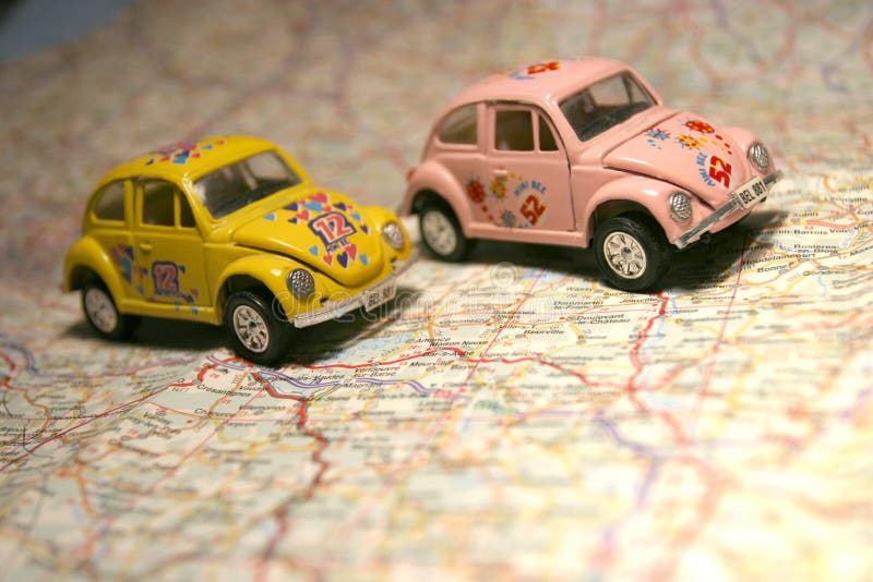 Model Car on Map stock photo. Image of automobile, travel - 1867916