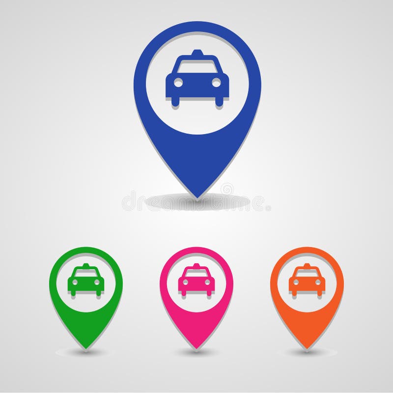 Car Map Pointers Icon Great for Any Use. Vector EPS10. Stock ...