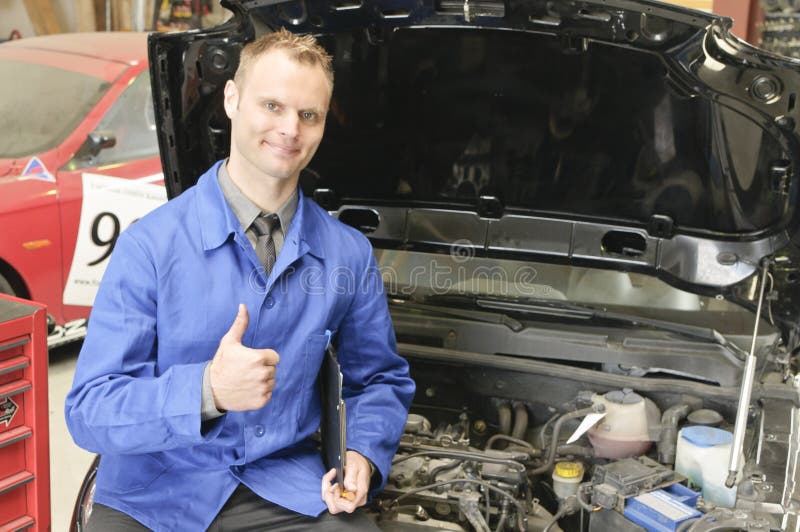 Car Masters, Check Everything is OK Stock Image - Image of auto ...