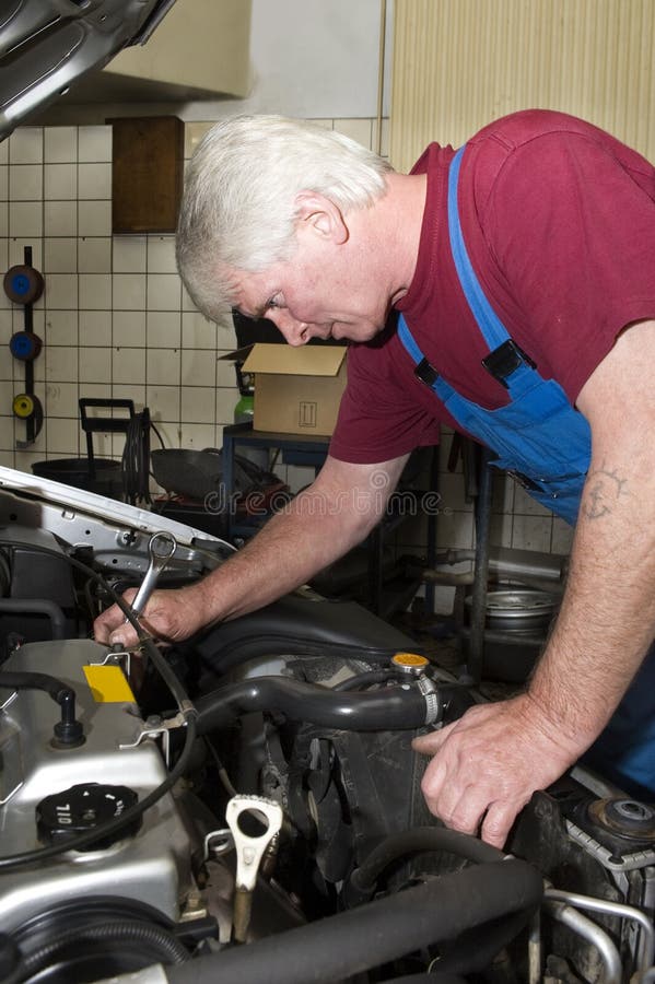 Car Mechanic, Cleaning His Hands Stock Photo - Image of business, small ...