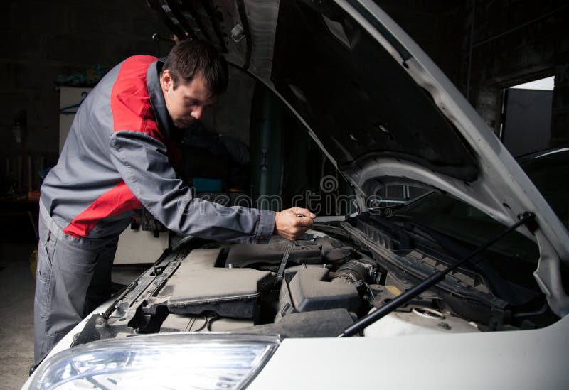 Car Mechanic. Auto Repair Service. Stock Photo - Image of maintenance ...