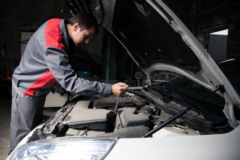Car Mechanic. Auto Repair Service. Stock Image - Image of repairing ...