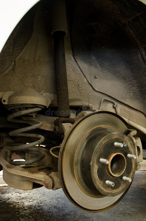 Car Mechanic Changing Shock Absorber Stock Photo - Image of tires ...