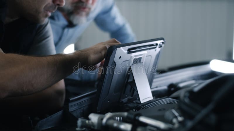 On Screen Tablet Software for Testing Vehicle Aerodynamics Stock Photo ...