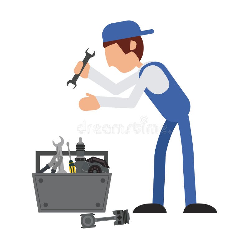 Car mechanic concept stock vector. Illustration of automotive - 135452383