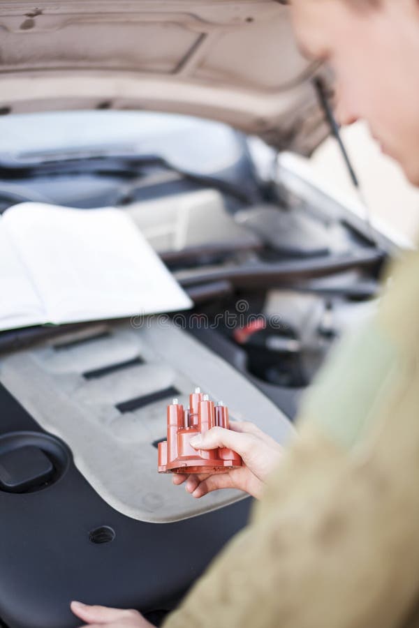 Car Mechanic Replacing Part Stock Photo - Image of home, hood: 43329648