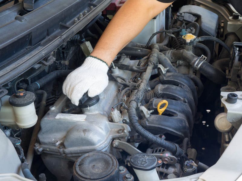 Car Mechanic Working in Auto Repair Service Stock Photo - Image of shop ...