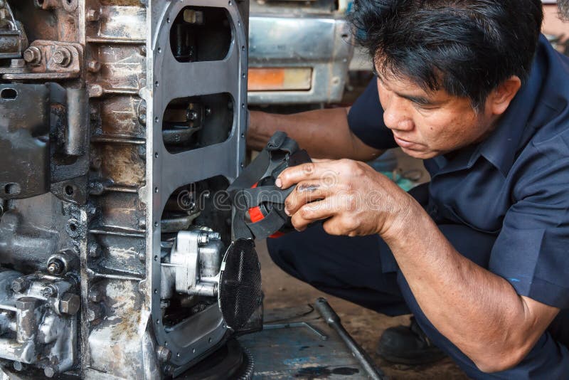 Car mechanic working stock image. Image of motor, mechanic - 47347195