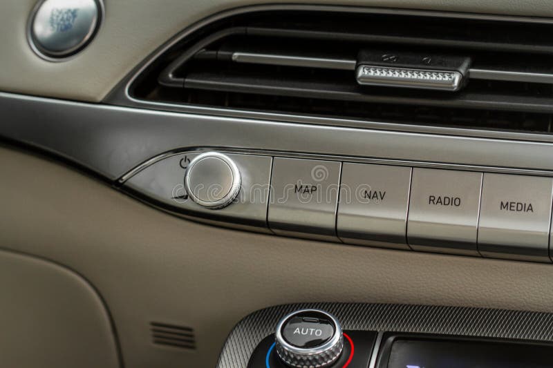 Car Media Buttons Dashboard. Stock Photo - Image of equipment, design ...
