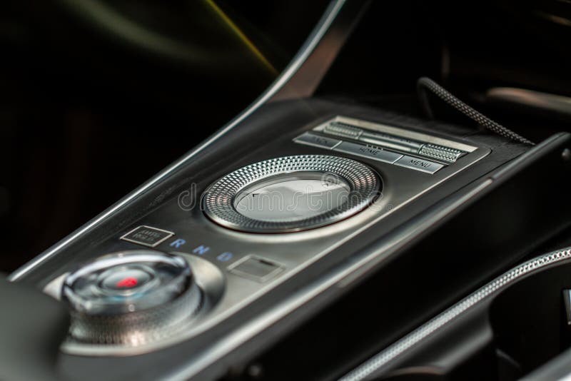 Car Media Controller Close Up. Stock Image - Image of stick, detail ...