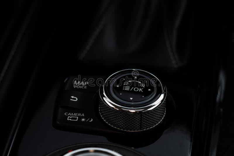 Car Media Controller Close Up. Stock Image - Image of switch, icon ...