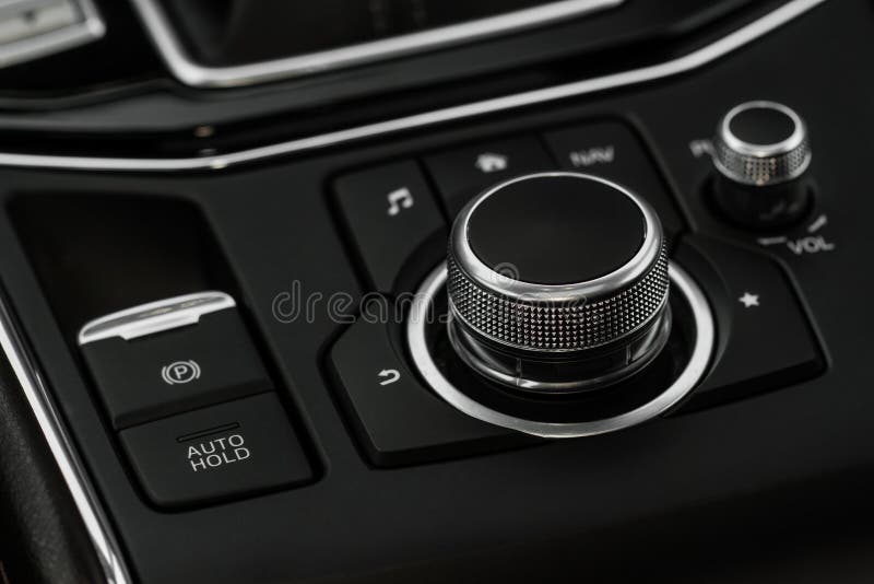 Car Media Controller Close Up. Stock Image - Image of navigation, close ...