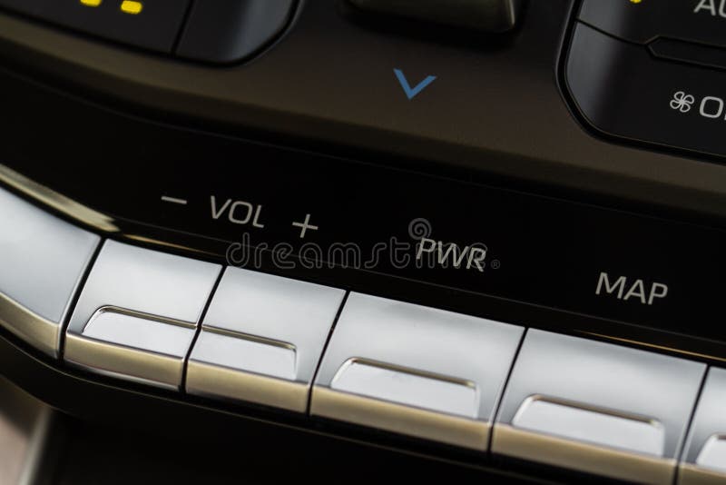 Car Media Controller Close Up. Stock Image - Image of design, auto ...