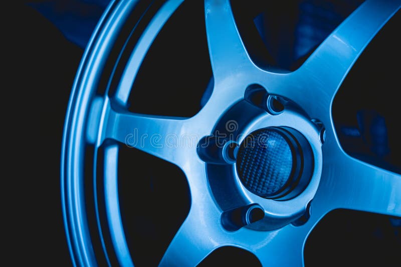 Car Metal Disc at the Black Background Stock Image - Image of detail ...