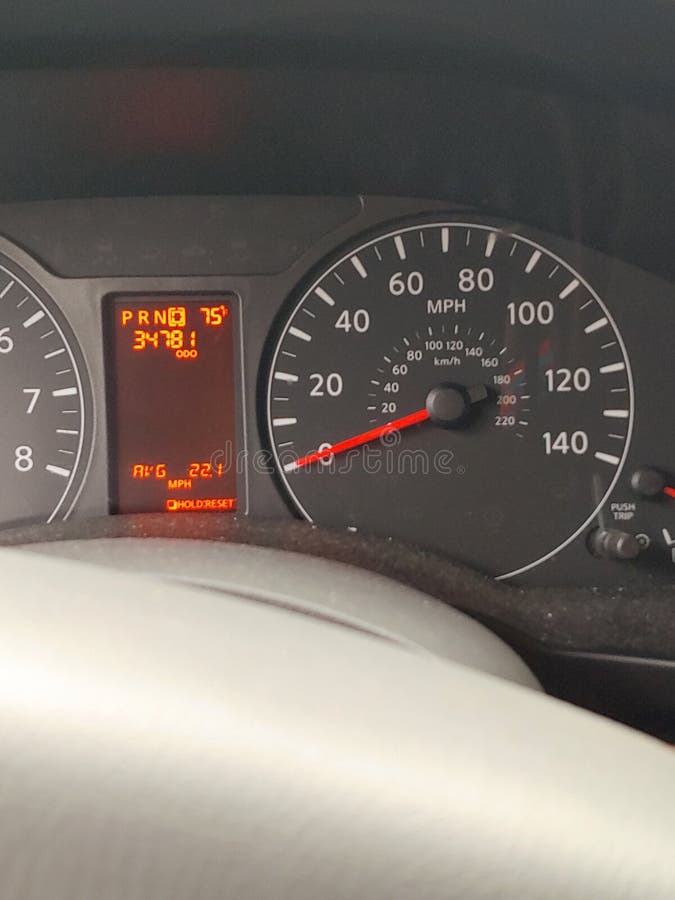 Car Meter Speed Screen stock photo. Image of screen - 216635250