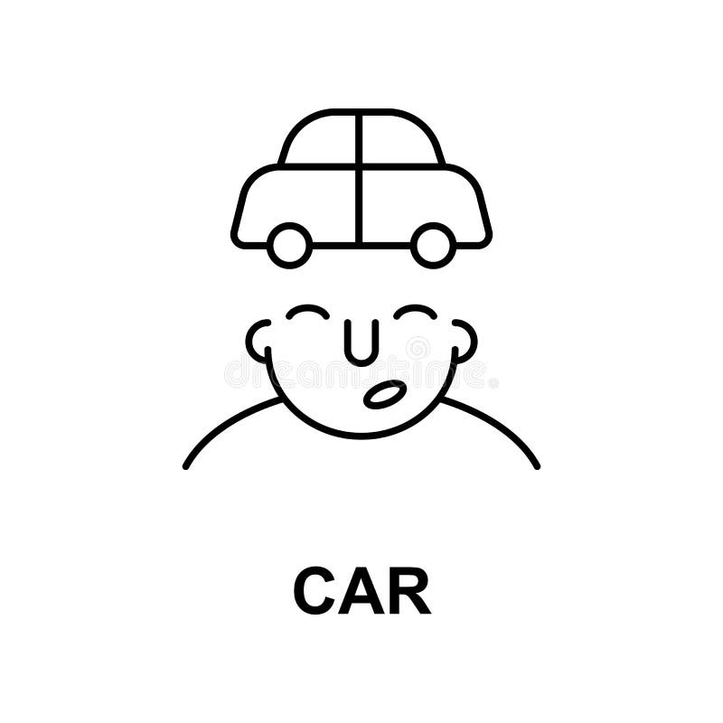 Car on Mind Icon. Element of Human Mind Icon for Mobile Concept and Web ...