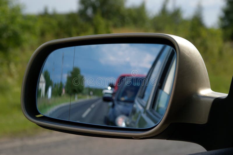 Car mirror stock image. Image of side, reflection, travel - 195281