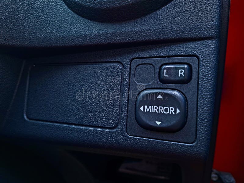 Car Mirror Adjustment Control Switch Stock Image - Image of control ...