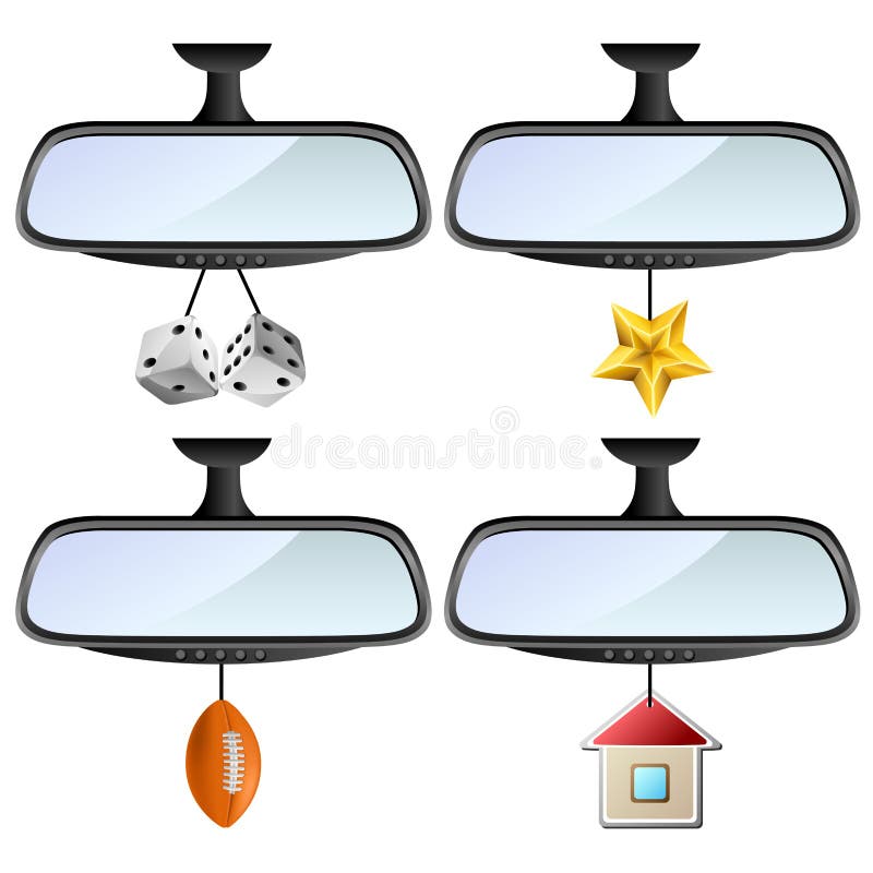 Car mirror set stock vector. Illustration of glass, interior - 28119199
