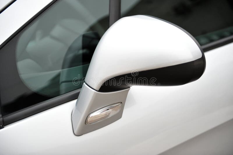 Car Mirror, Side Rear-view Mirror on a Modern Car Stock Image - Image ...