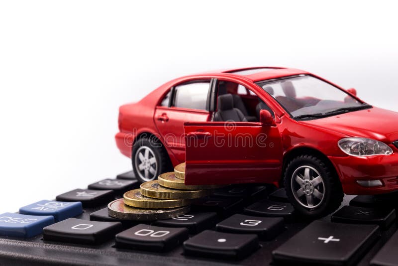 Car model and coins stock image. Image of finance, savings - 65471167