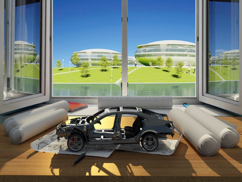 Car model. stock illustration. Illustration of silhouette - 73306736