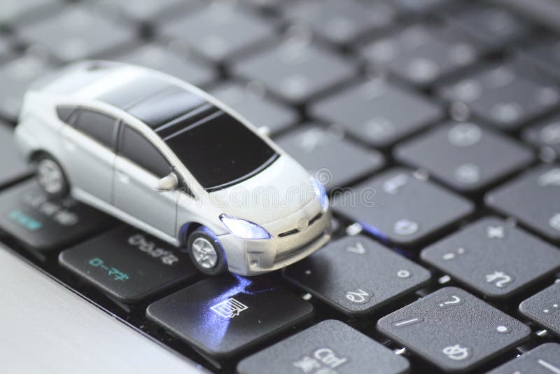 Car model over keyboard stock photo. Image of synergy - 23696042