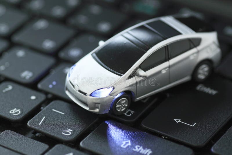 Car model over keyboard stock photo. Image of technology - 23696044